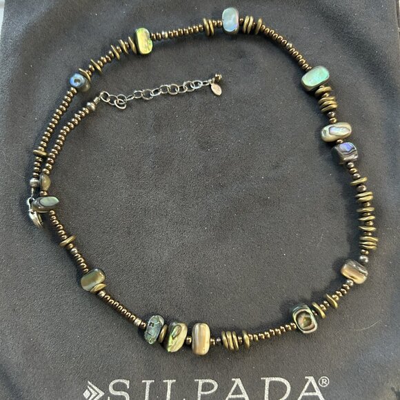 Silpada | Jewelry | Silpada Abalone Shell And Brass Bead Necklace N729 ...